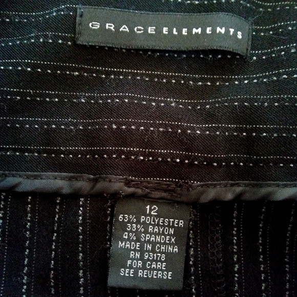 Grace Elements | Skirts | Grace Elements Black Skirt Pinstripes | Poshmark